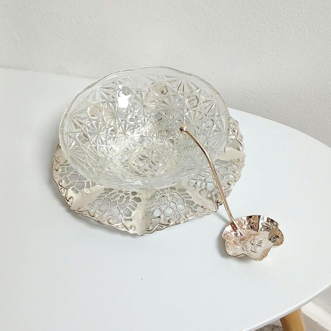 Vintage Queen Anne Silver-plated Cut Glass Mayell England Party Bowl ...