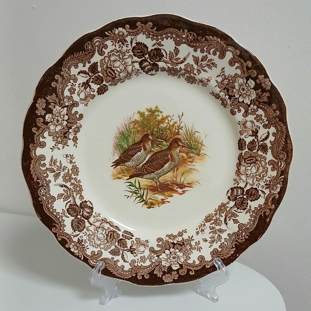 Vintage Royal Worcester Palissy Game Series Woodcock Birds Dinner Plate ...