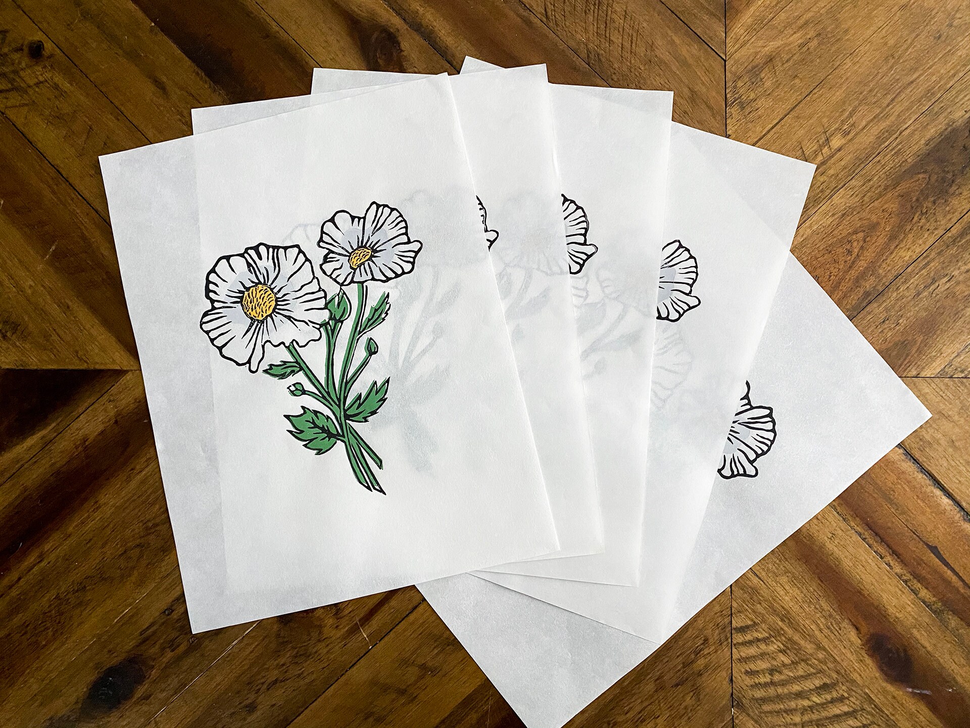 Matilda Poppy Art Print California Native Flower Art Block - Etsy UK