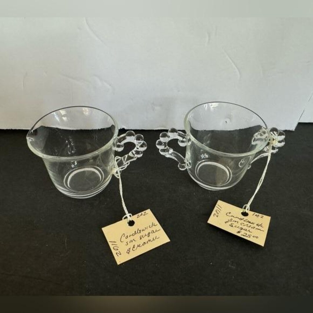 Vintage Candlewick Sugar and Cream Set - Etsy
