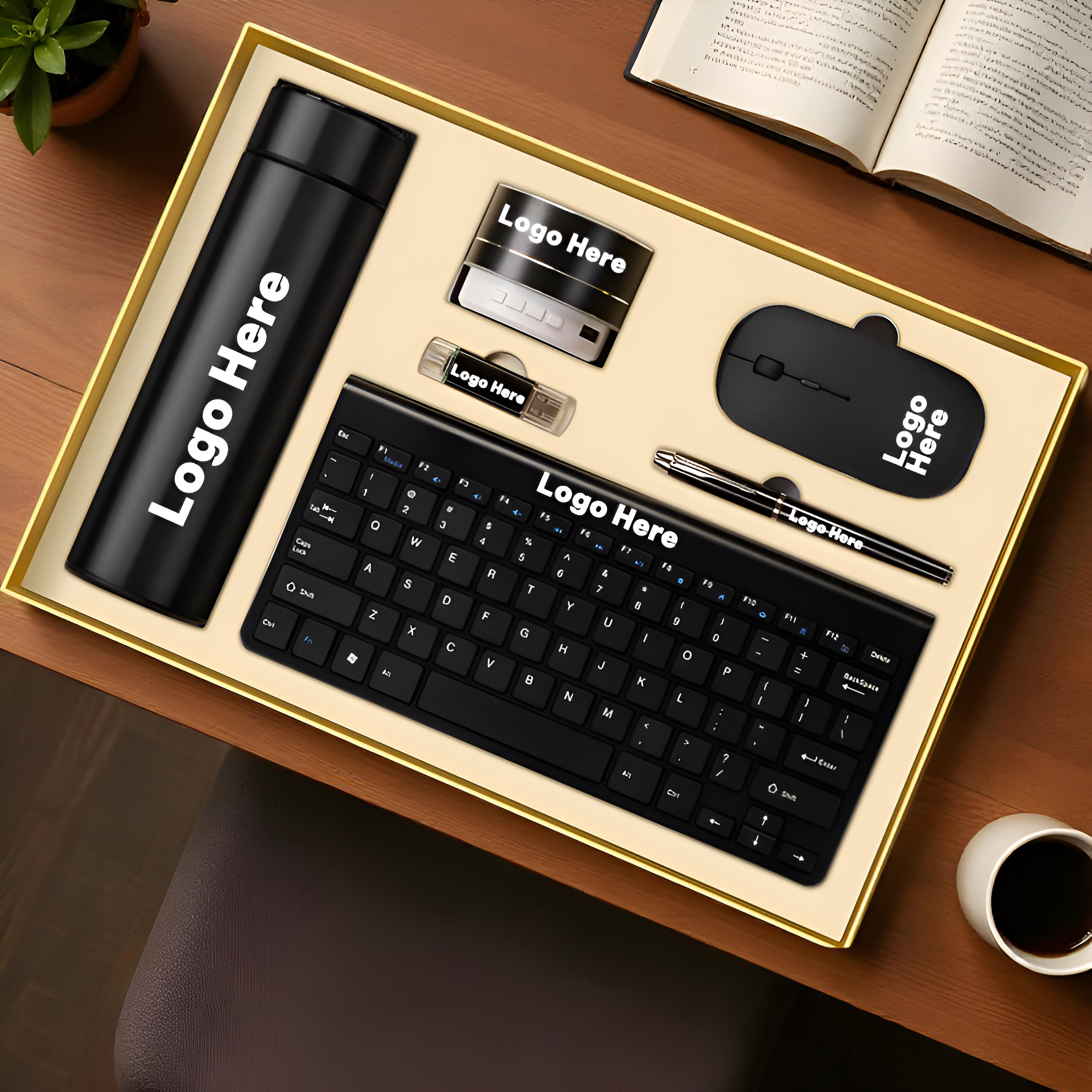 Personalized Men's Business Gift Set: Computer Keyboard and Mouse, USB ...
