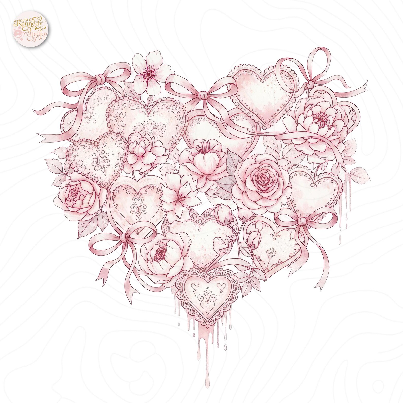 Light Pink Valentine PNG Clipart Cute Heart Love Elements Valentine’s ...
