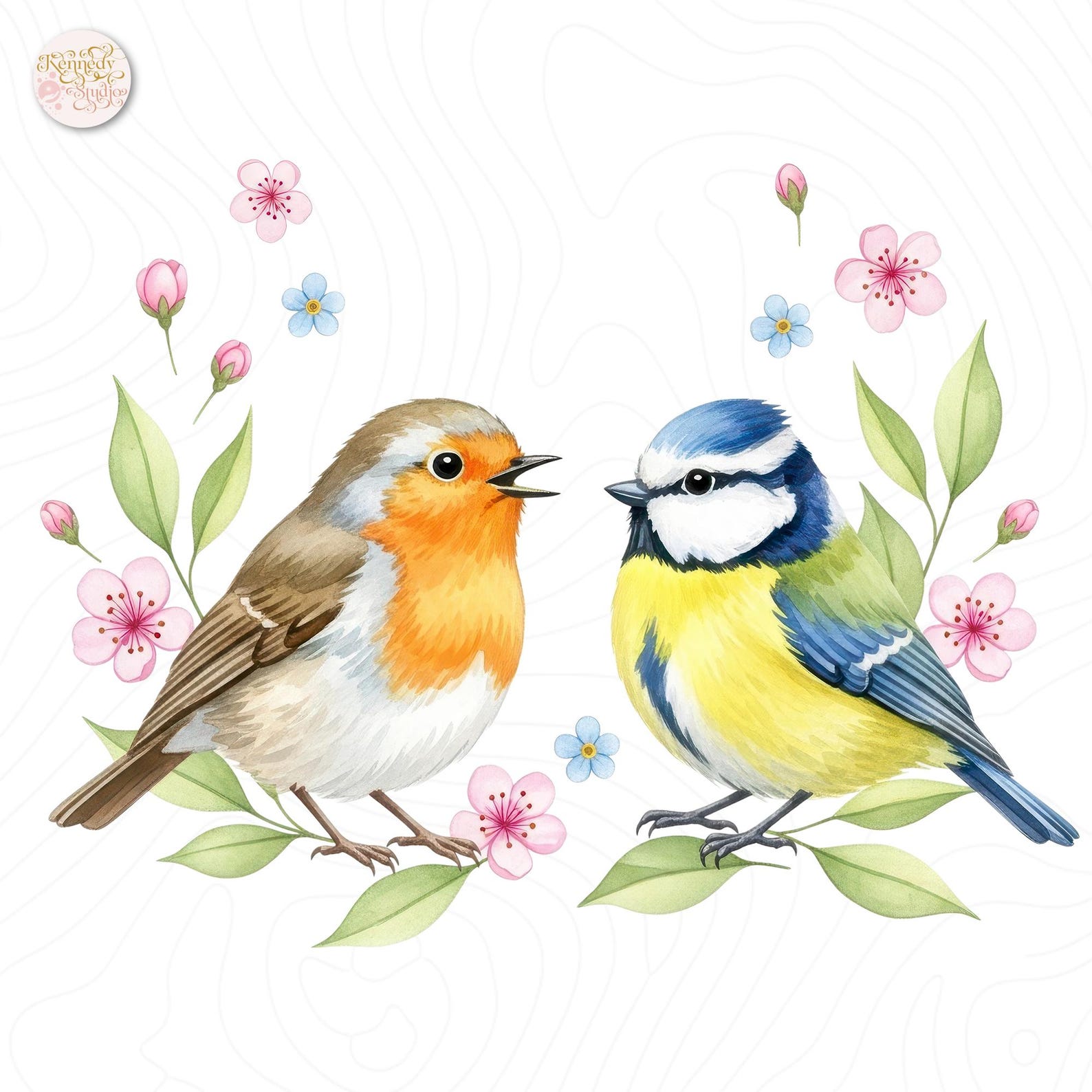 Watercolor Spring Floral PNG Clipart Bundle Spring Flowers Digital ...