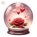 Valentine Snow Globe PNG Clipart Set, Romantic Love Watercolor ...