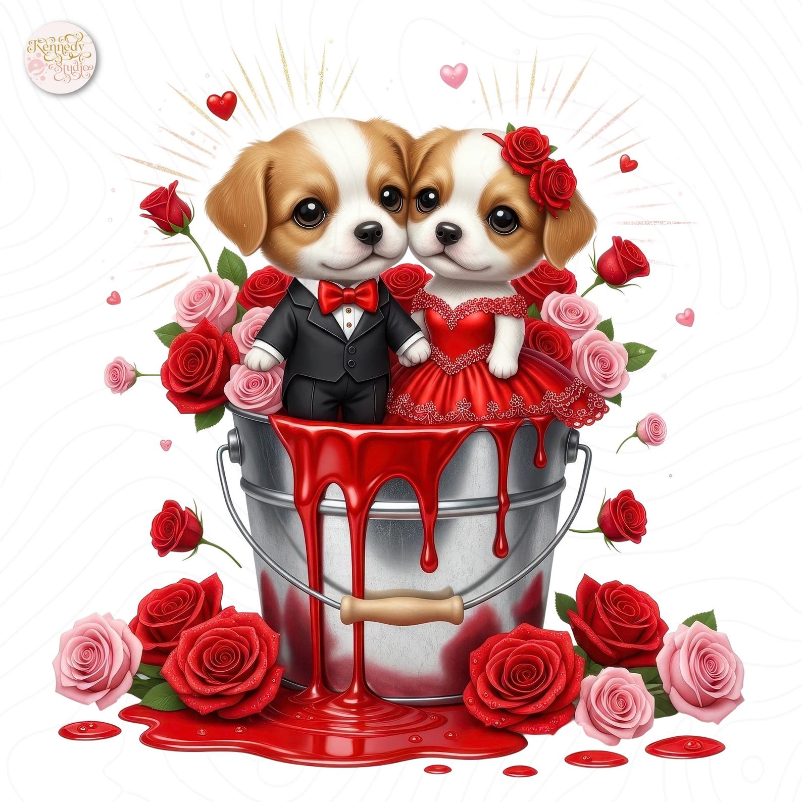 Cute Valentine Animals PNG Clipart Bundle Love Theme Valentine’s Day ...