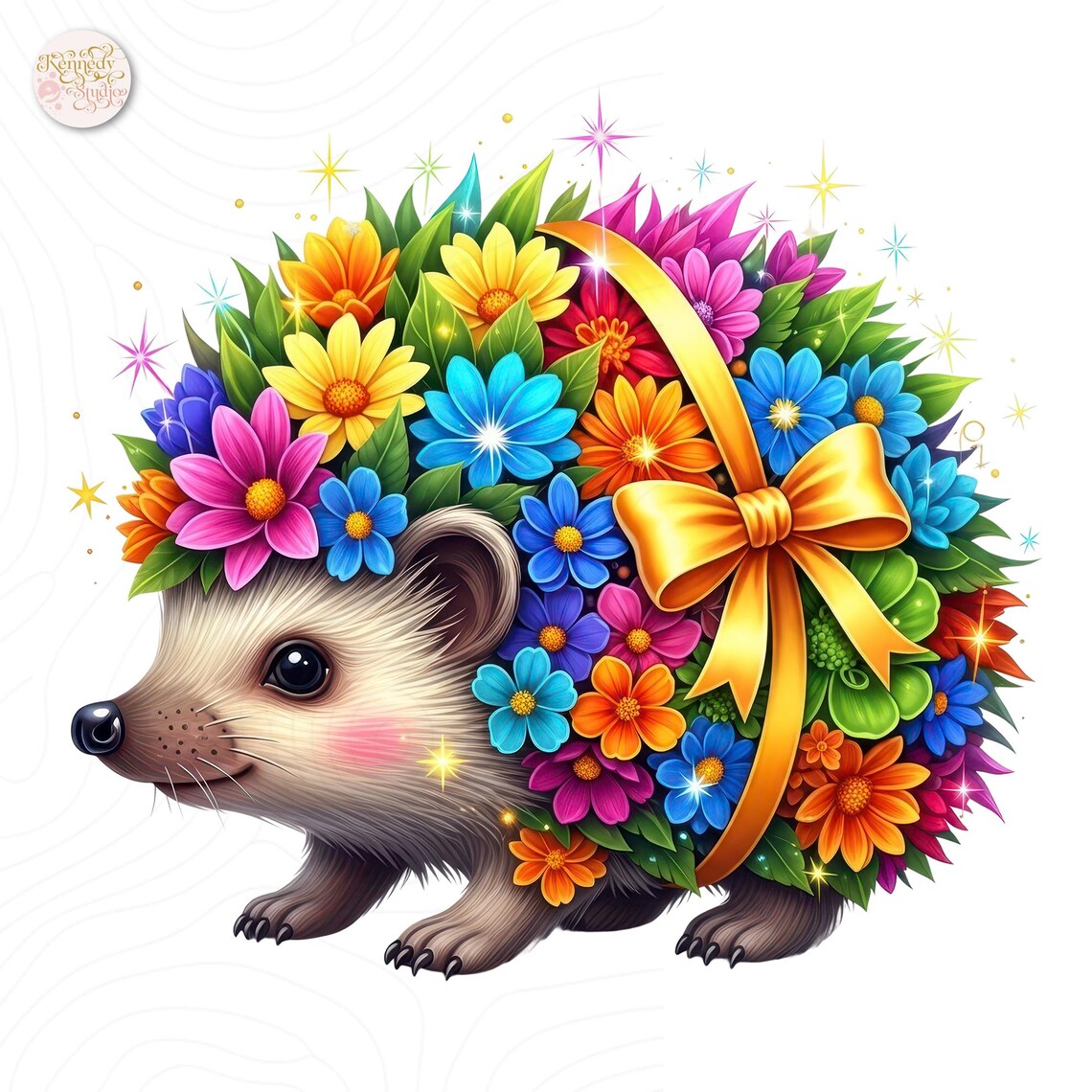 Spring Flower Animal PNG Clipart Bundle – Cute Floral Animals for ...