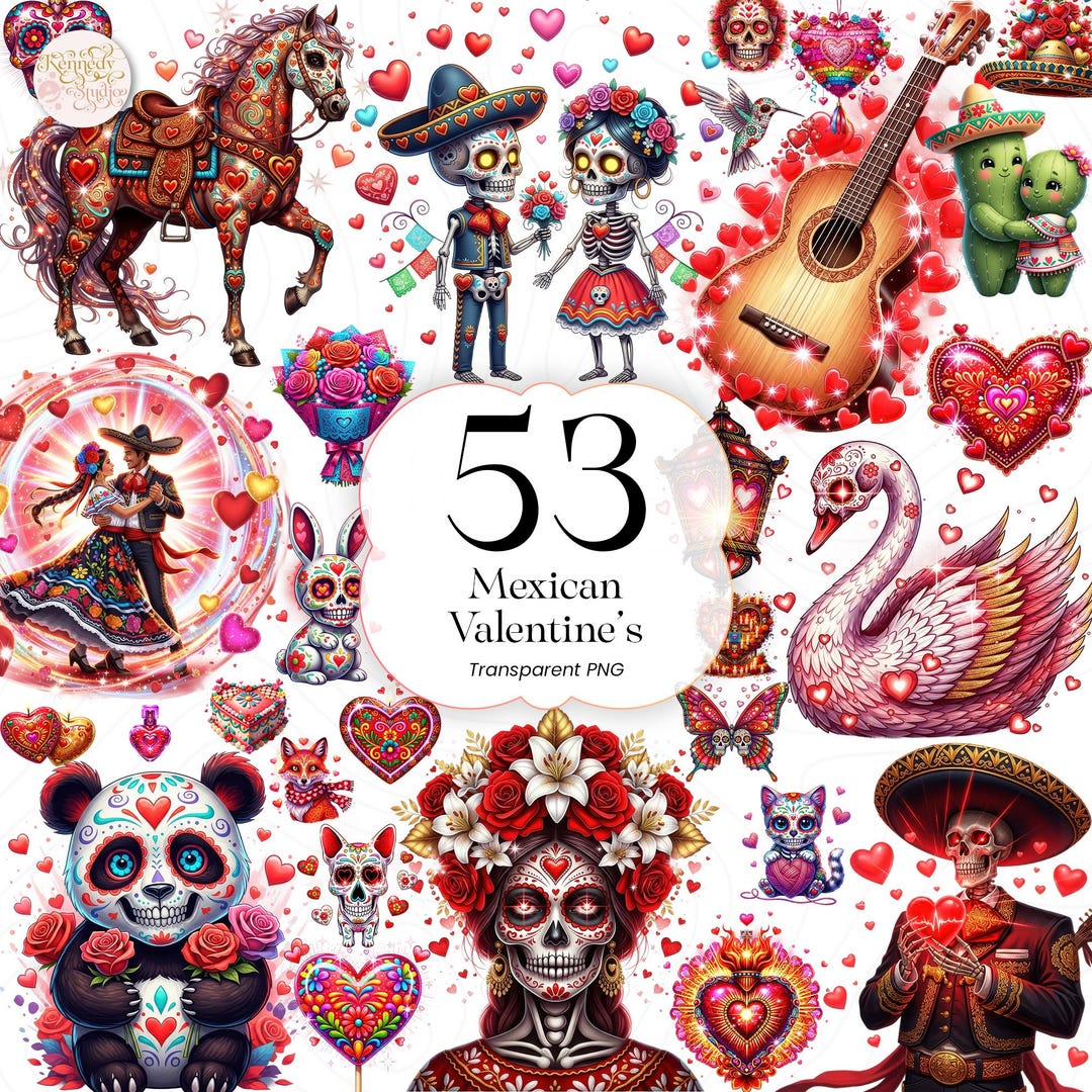 Mexican Valentine PNG Clipart – Cute Romantic Love Illustration for ...