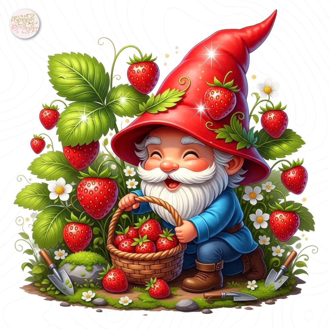 Spring Gnome Garden PNG Clipart Cute Floral Garden Spring Decor for ...