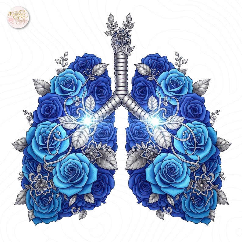 Floral Anatomical Lungs PNG Clipart, Watercolor Botanical Respiratory ...