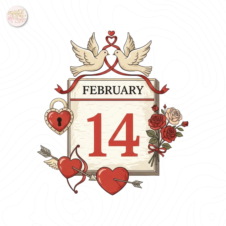 Retro Valentine PNG Clipart Groovy Love Hearts Valentine’s Day for ...