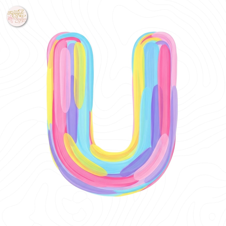 Brushstroke Alphabet PNG Clipart Hand Painted Letters Easter Spring ...