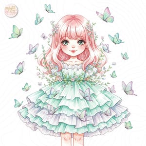 Spring Fashion Girl PNG Clipart Watercolor Outfit Spring Illustration ...
