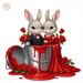 Cute Valentine Animals PNG Clipart Bundle Love Theme Valentine’s Day ...