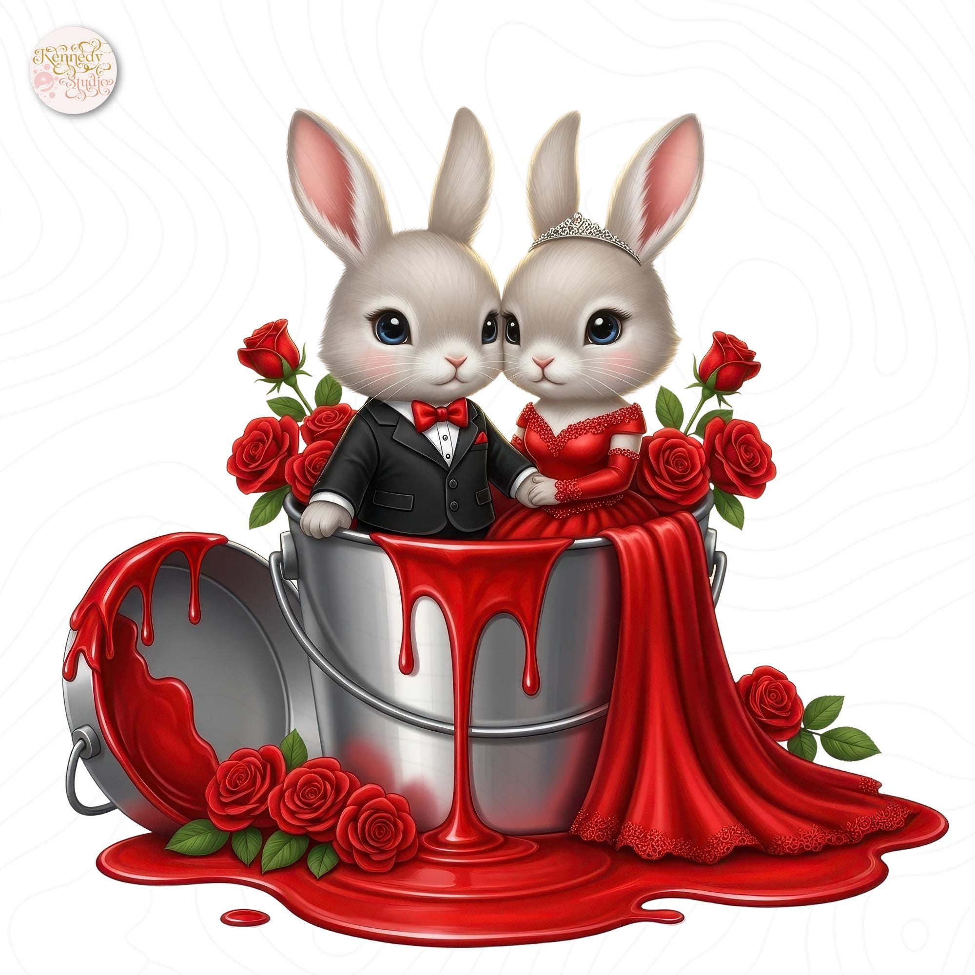 Cute Valentine Animals PNG Clipart Bundle Love Theme Valentine’s Day ...