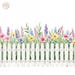 Spring Flower Fence PNG Clipart – Watercolor Floral Garden Border for ...