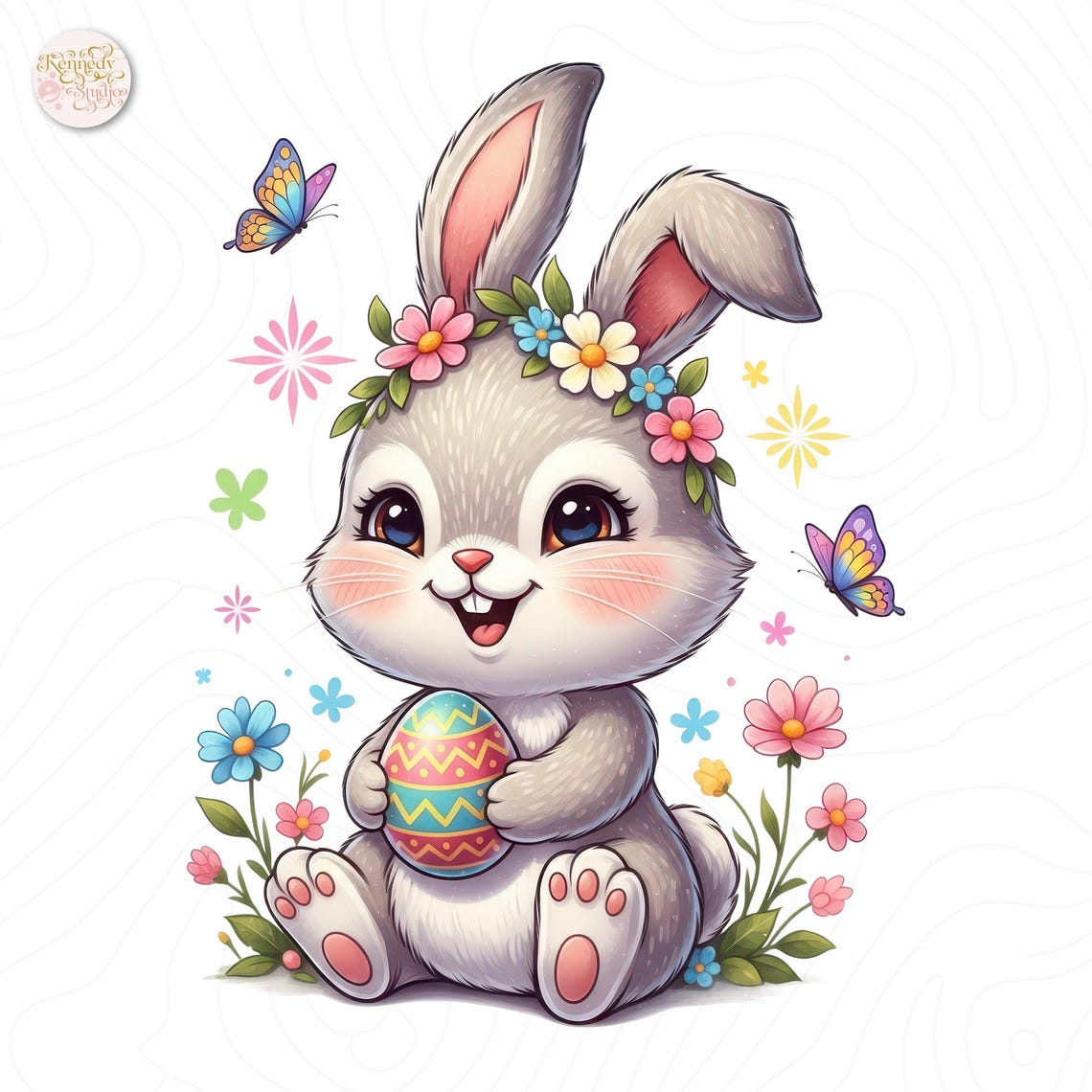 Easter Bunny Clipart PNG, Cute Watercolor Rabbit Illustration, Easter ...
