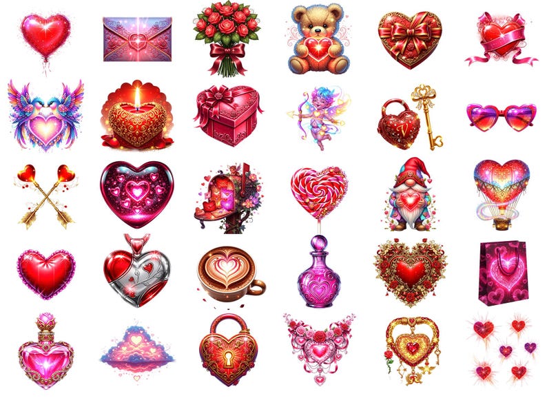 Valentine Clipart PNG Cute Heart Sublimation Valentine’s Day Kids ...