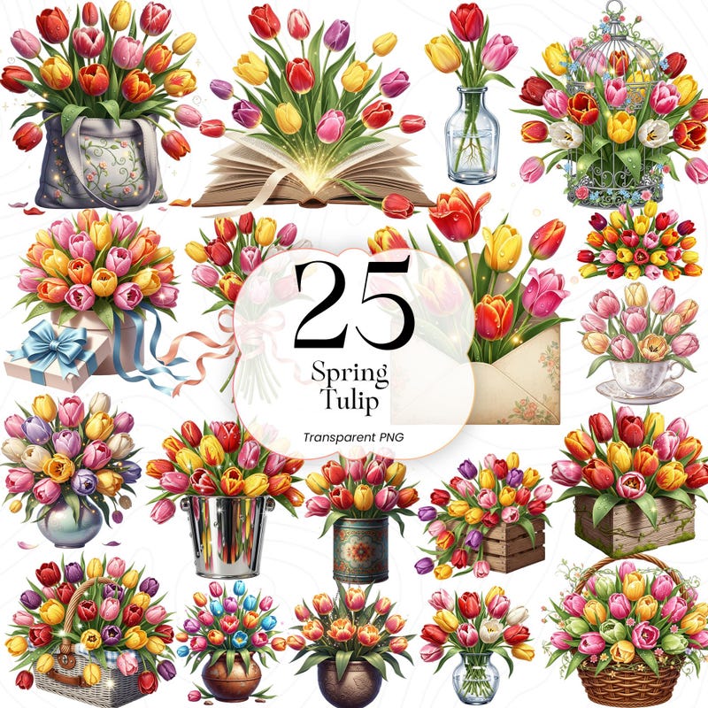 Stickers With Tulips - Etsy