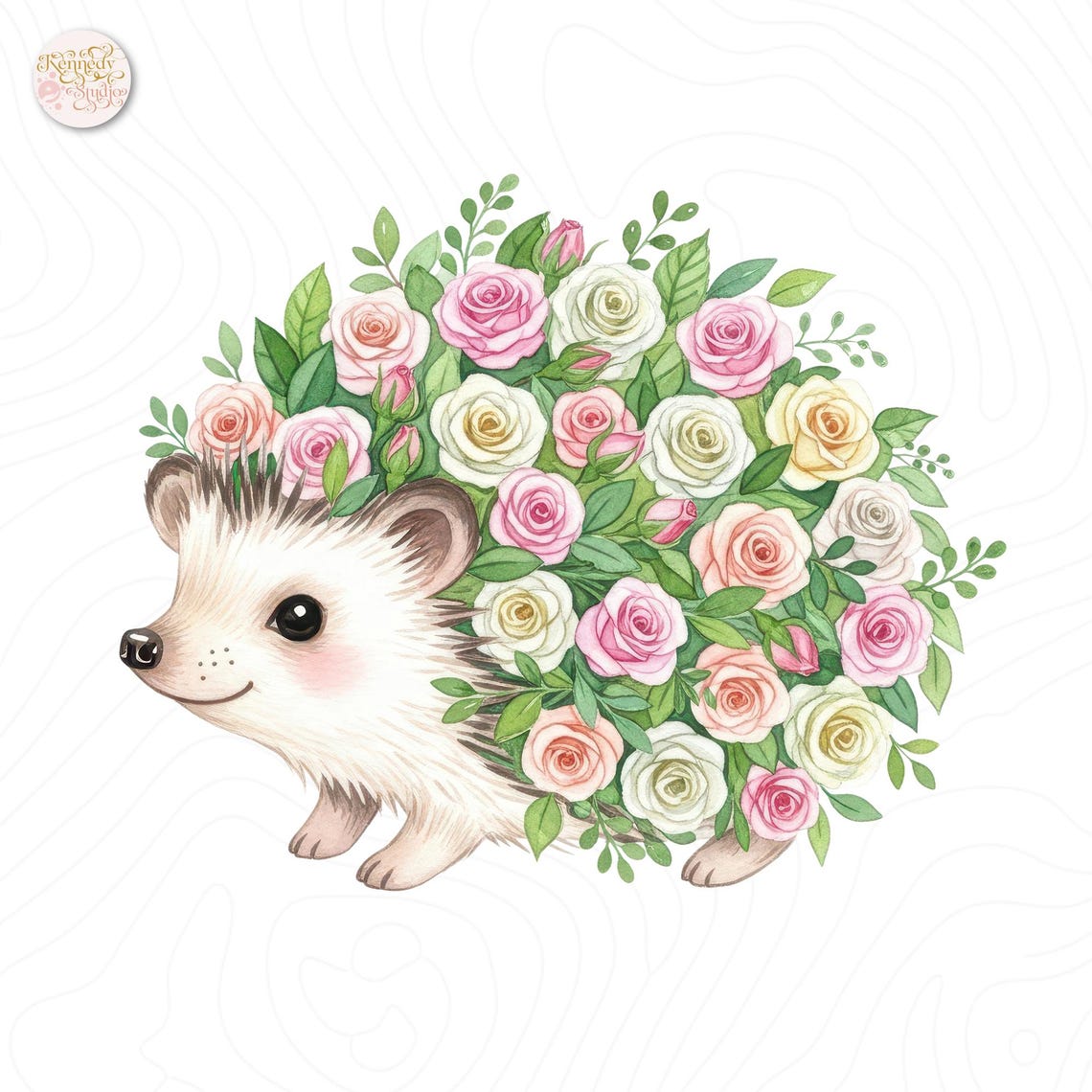 Spring Floral Animals PNG Clipart Bundle Cute Watercolor Spring Nature ...