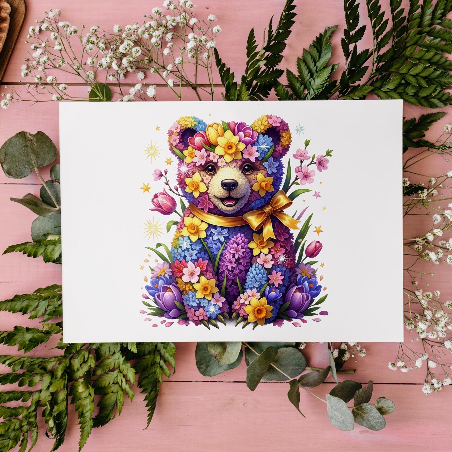 Spring Flower Animal PNG Clipart Bundle – Cute Floral Animals for ...