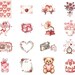 Watercolor Retro Valentine PNG Clipart Bundle – Vintage Love ...