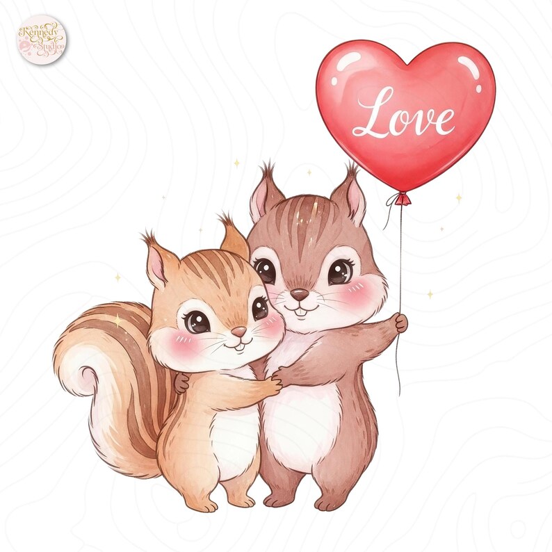 Pink Valentine Couple Animals PNG Clipart – Cute Romantic Animal Pairs ...