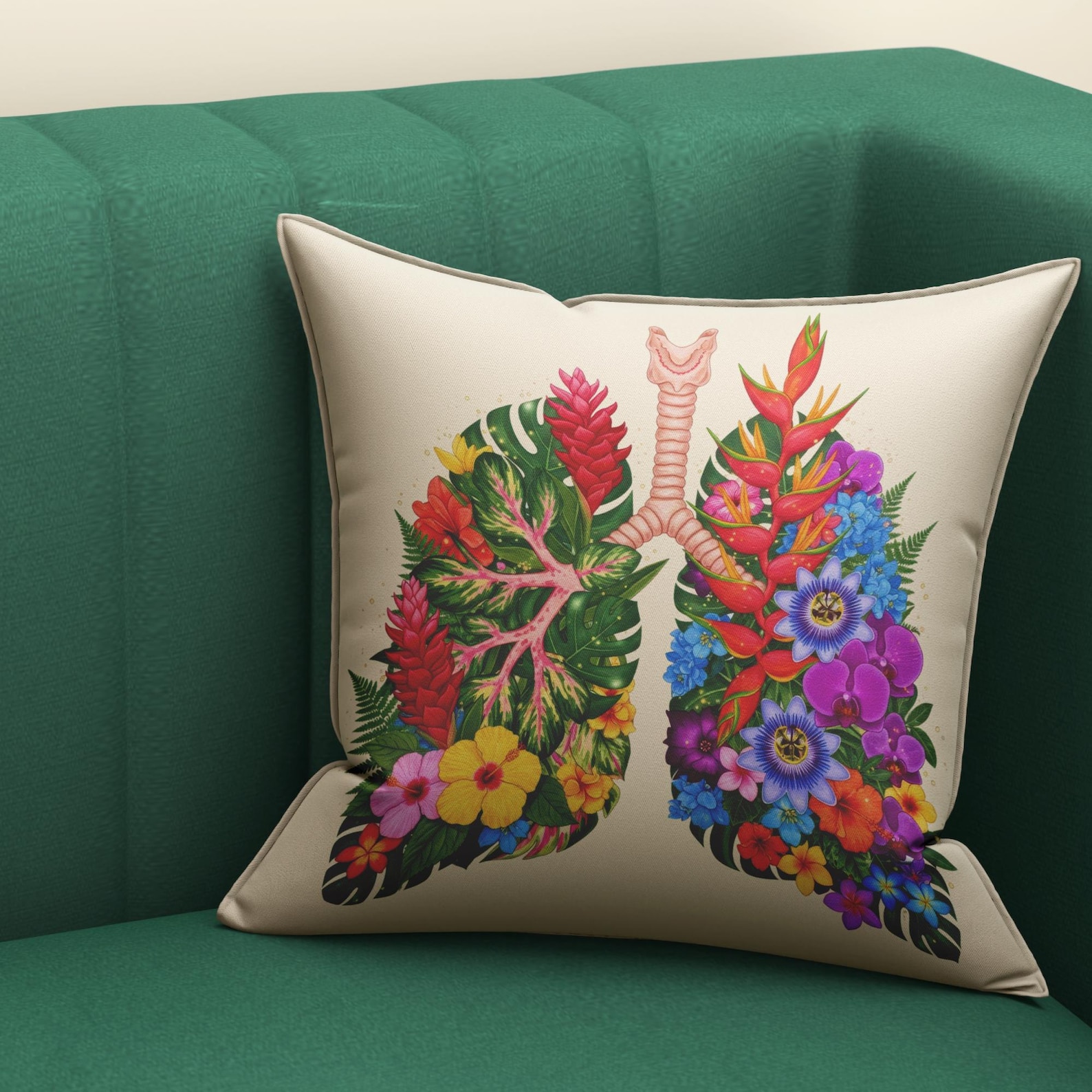Floral Anatomical Lungs PNG Clipart, Watercolor Botanical Respiratory ...