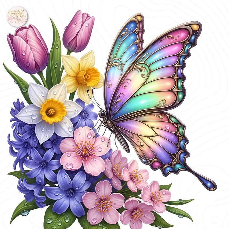 Spring Butterfly PNG Clipart Watercolor Floral Spring Decor for ...