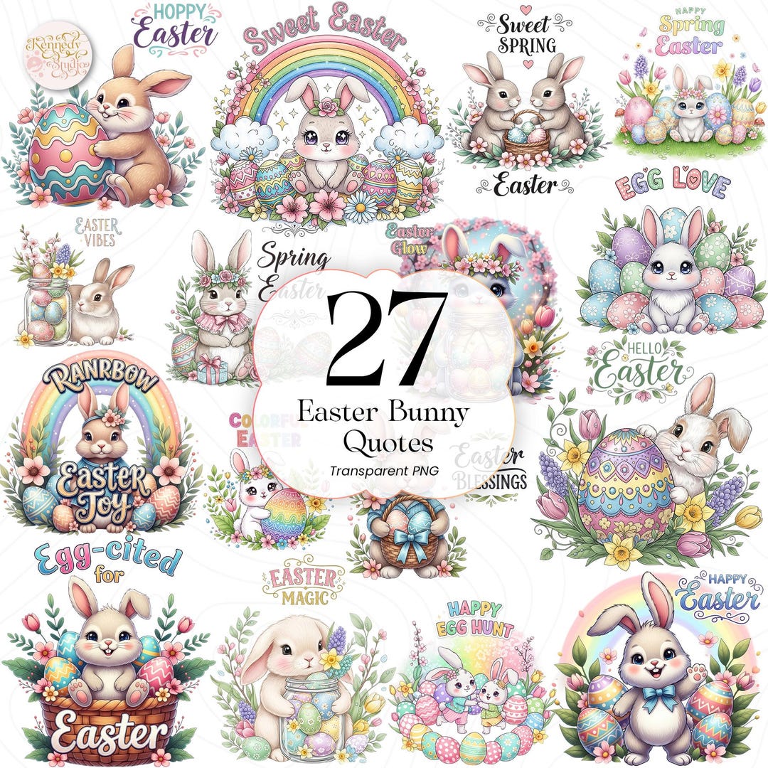 Easter Bunny Quotes PNG Clipart Cute Funny Saying Easter Spring Decor ...
