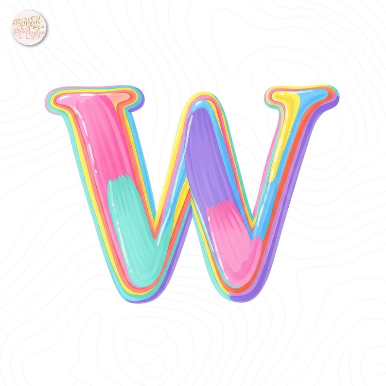 Brushstroke Alphabet PNG Clipart Hand Painted Letters Easter Spring ...