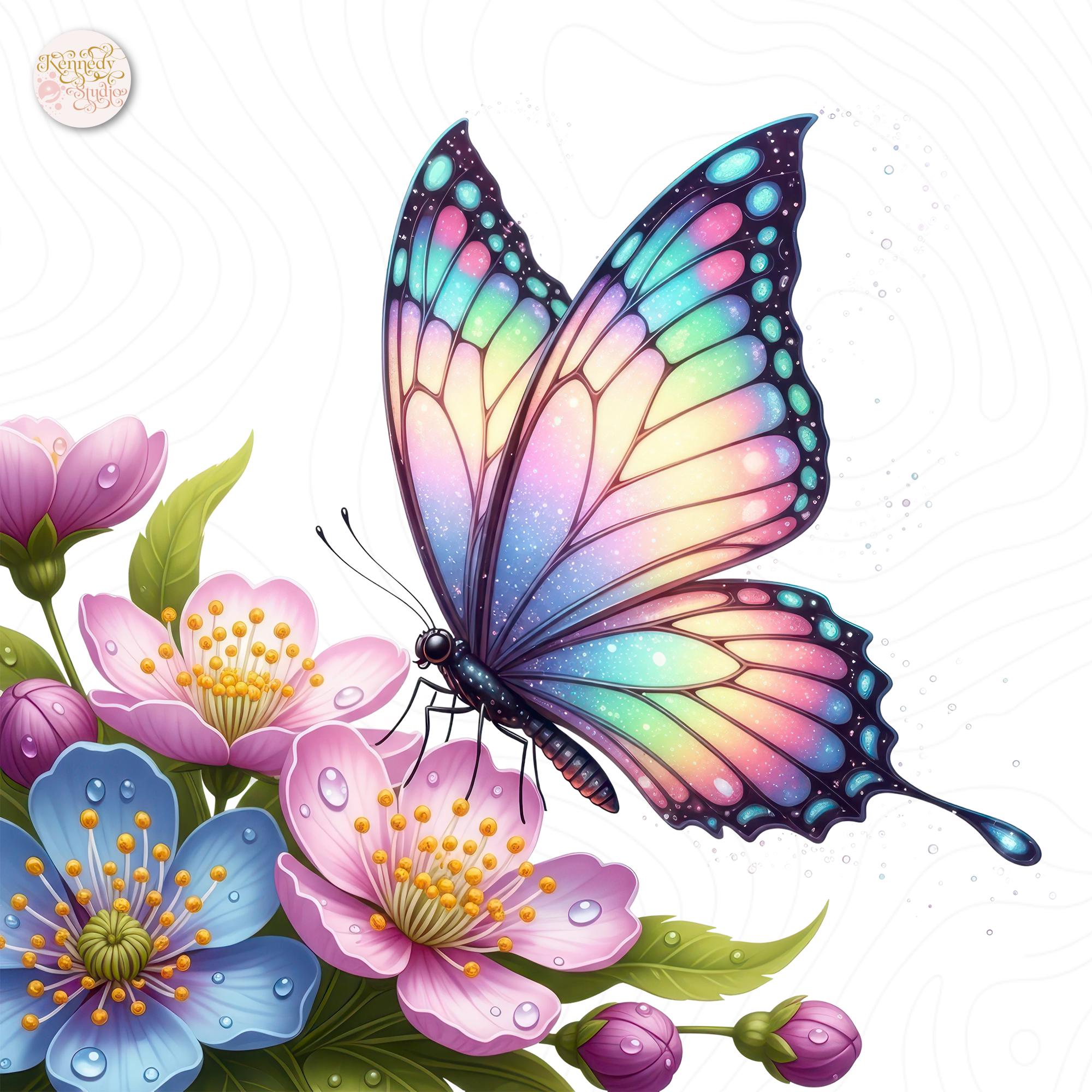Spring Butterfly PNG Clipart Watercolor Floral Spring Decor for ...