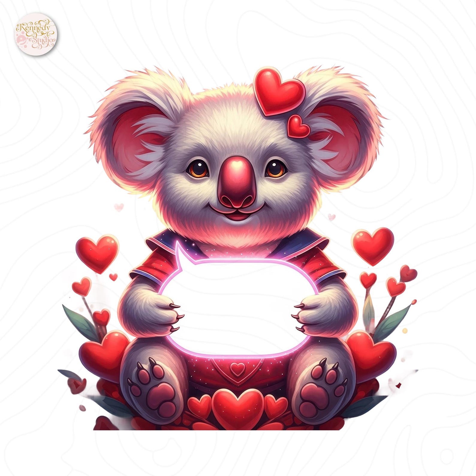 Valentine Animal Sign PNG Clipart Cute Animals Holding Heart Valentine ...