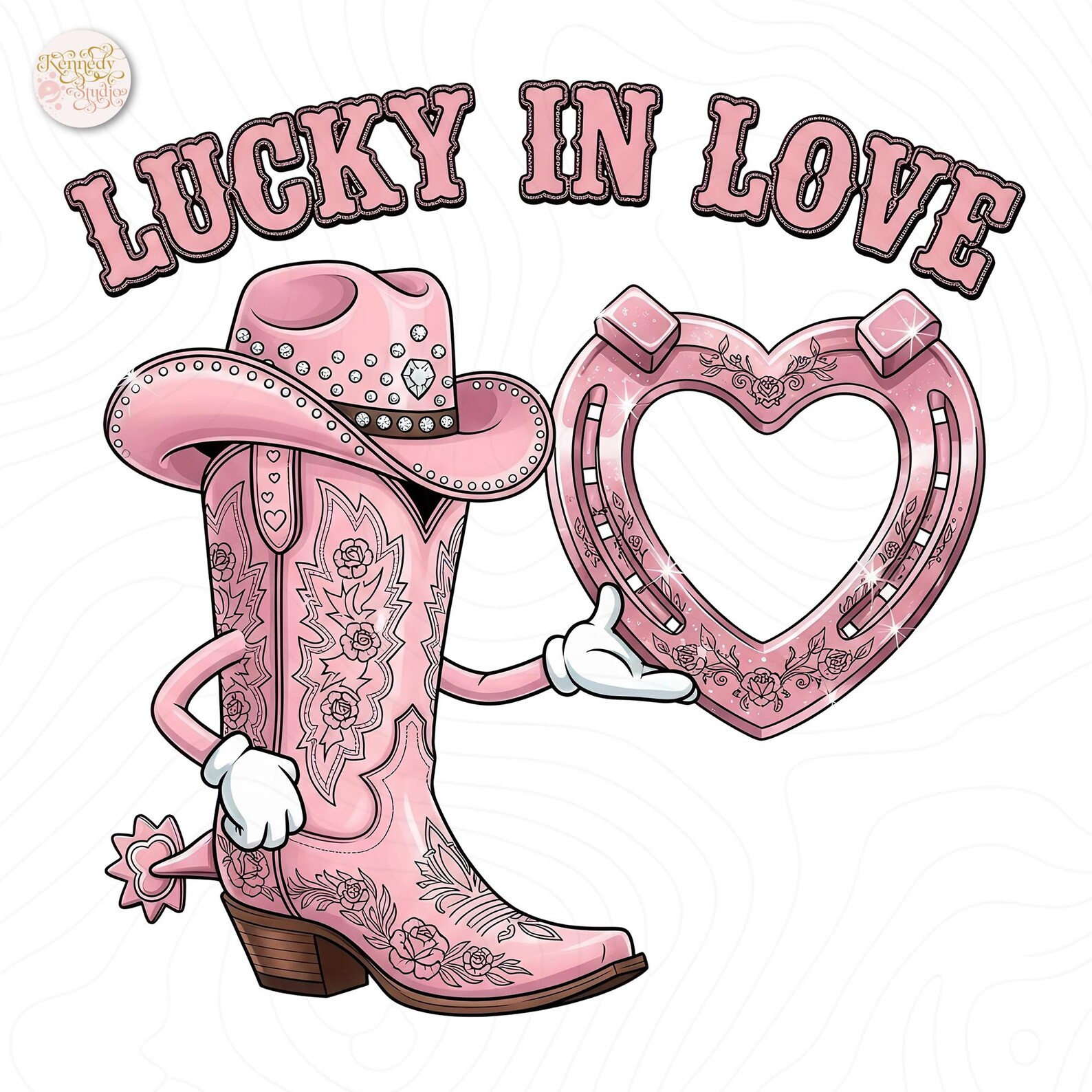 Western Valentine PNG Clipart Bundle, Cowboy Cowgirl Love Design ...