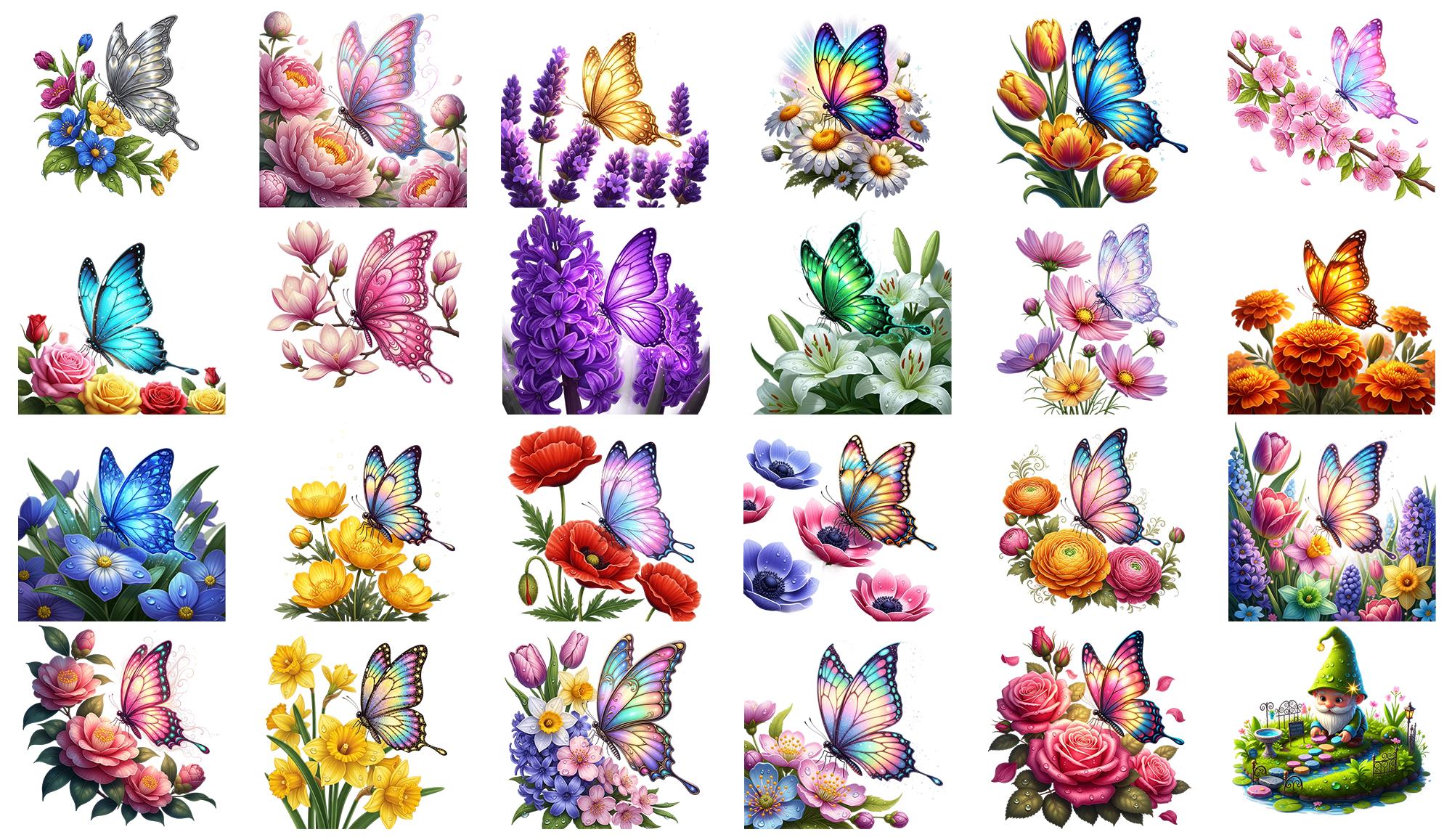 Spring Butterfly PNG Clipart Watercolor Floral Spring Decor for ...