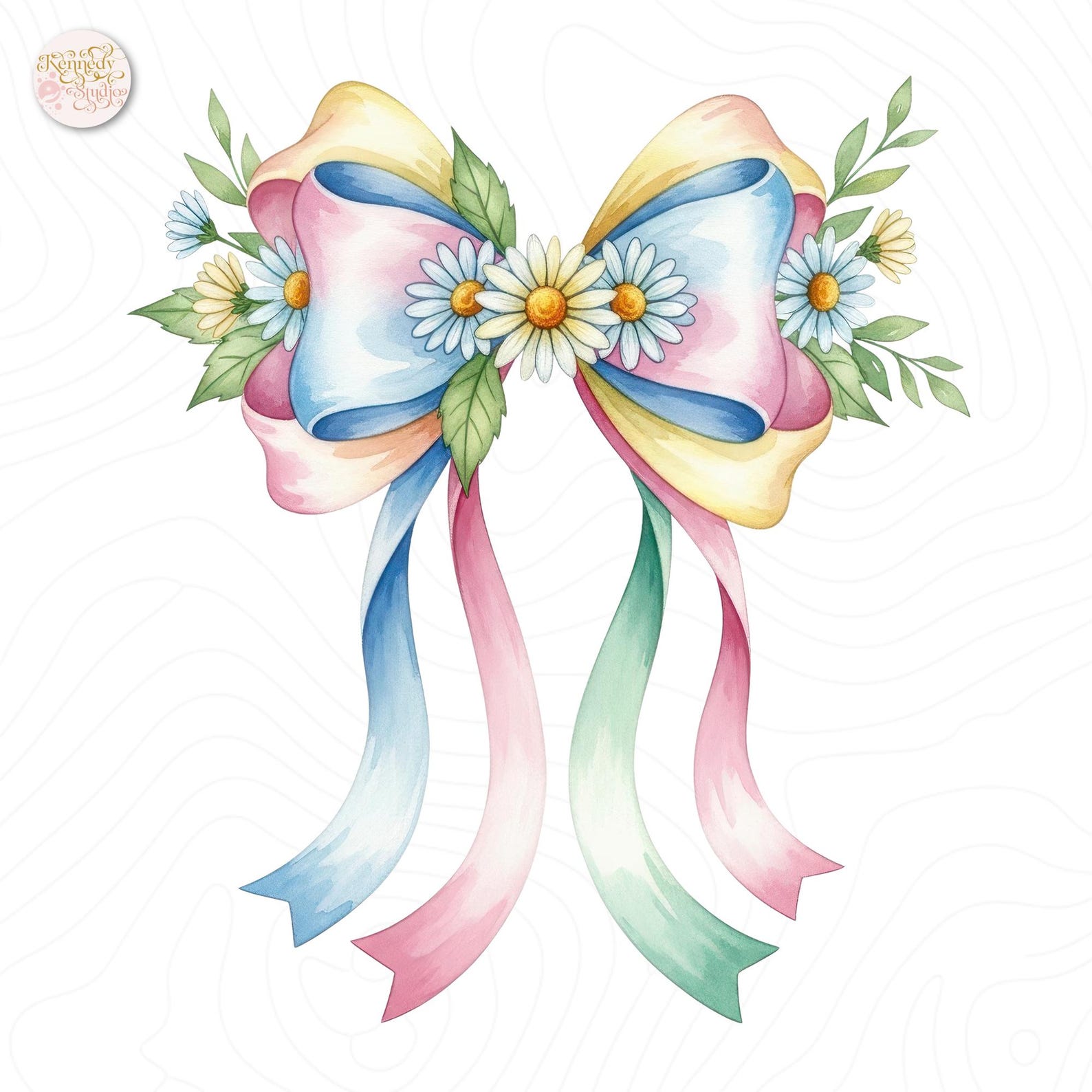 Pastel Easter Bow PNG Clipart, Cute Coquette Spring Design for Girls ...