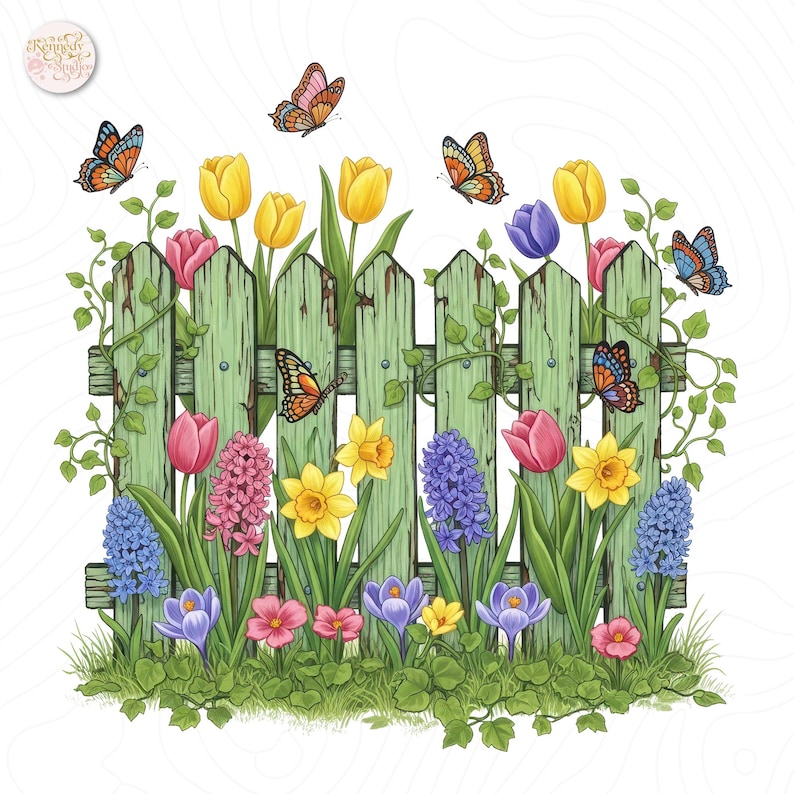Spring Flower Garden PNG Clipart Watercolor Floral Spring Digital ...