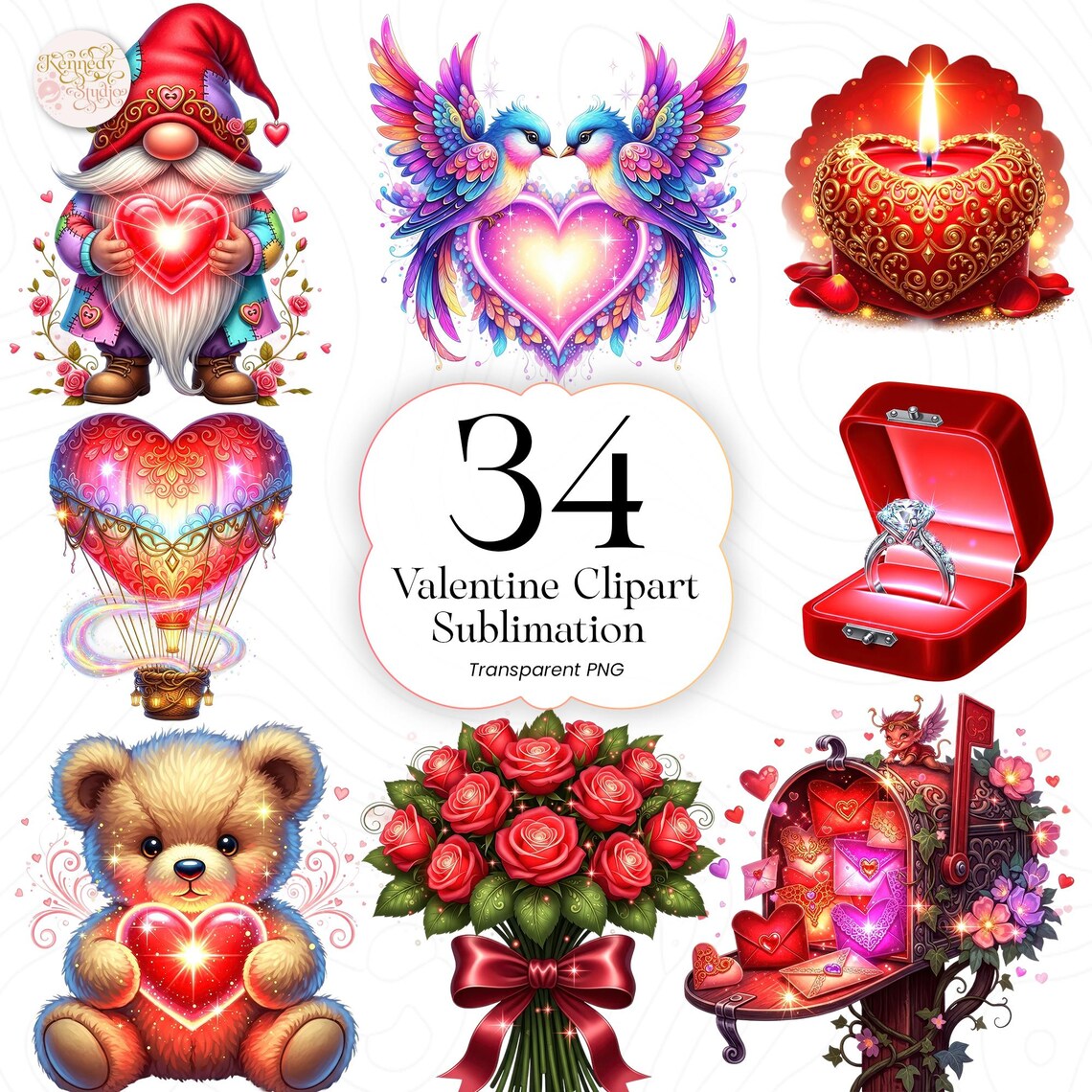 Valentine Clipart PNG Cute Heart Sublimation Valentine’s Day Kids ...