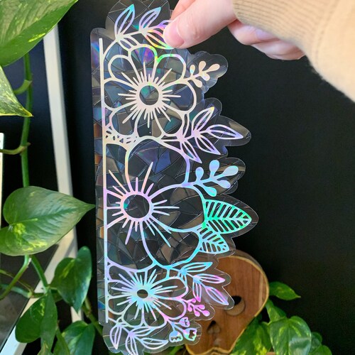 Floral Corner Suncatcher Window Decal Sticker Rainbows - Etsy