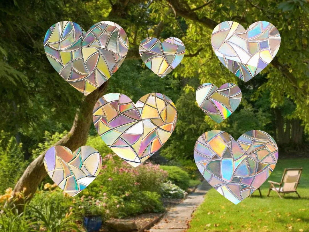 Heart Suncatcher Pack - Window Cling, Rainbow Maker, Reusable ...