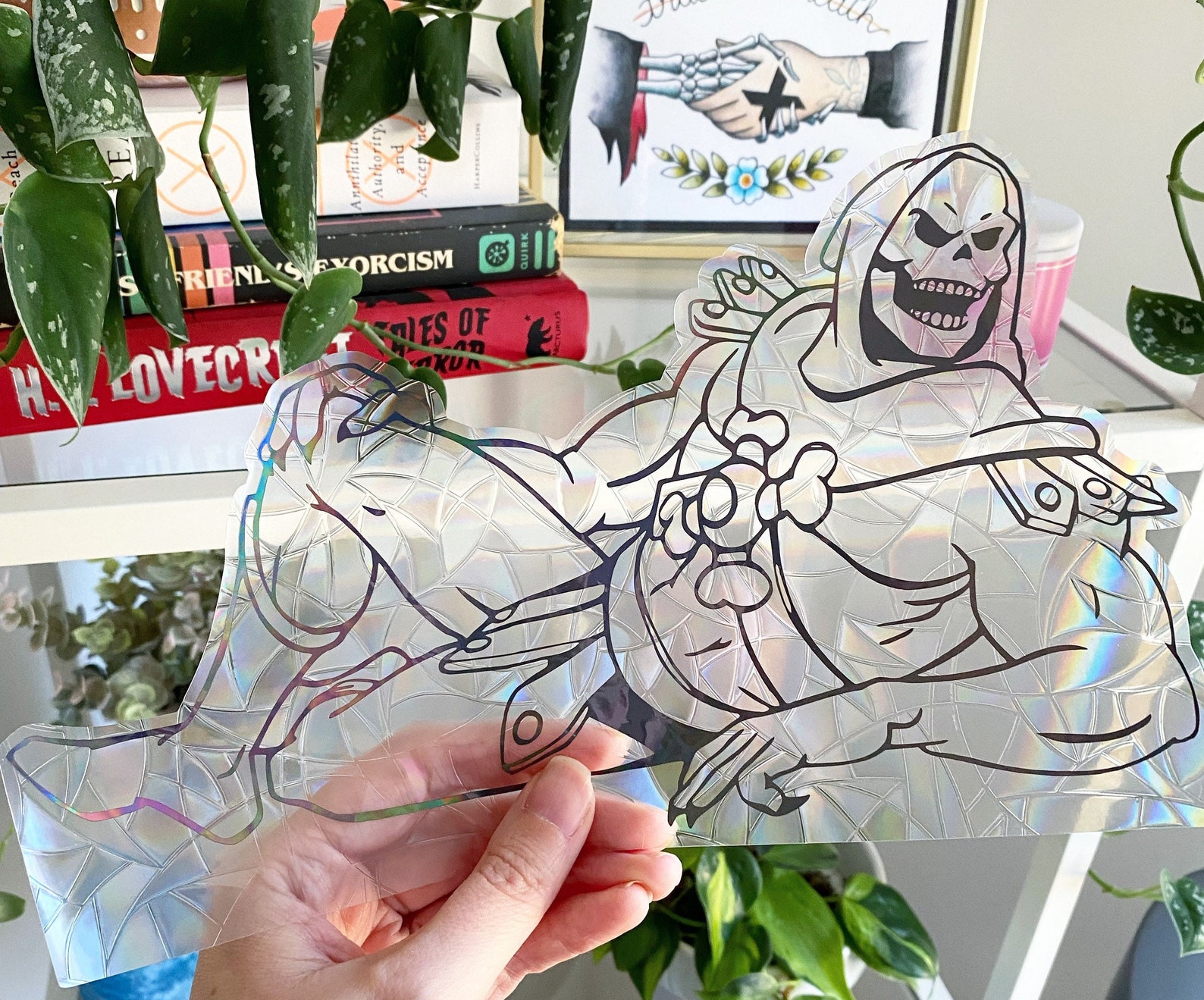 Sexy Skeletor Suncatcher Window Decal Sticker Rainbows - Etsy