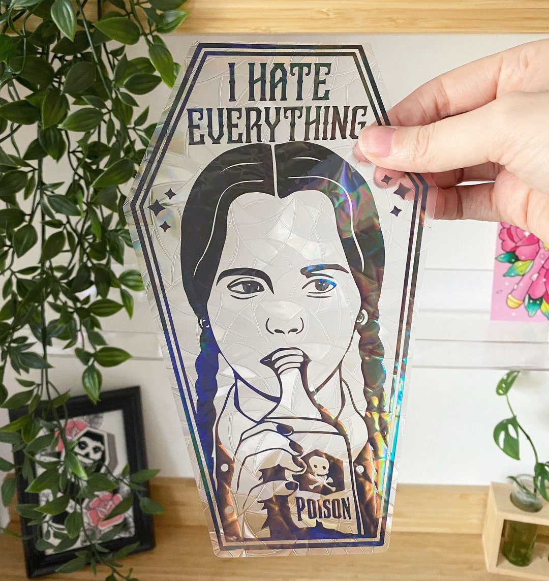 Wednesday Addams Suncatcher Window Decal, Sticker, Rainbows, Witchy ...