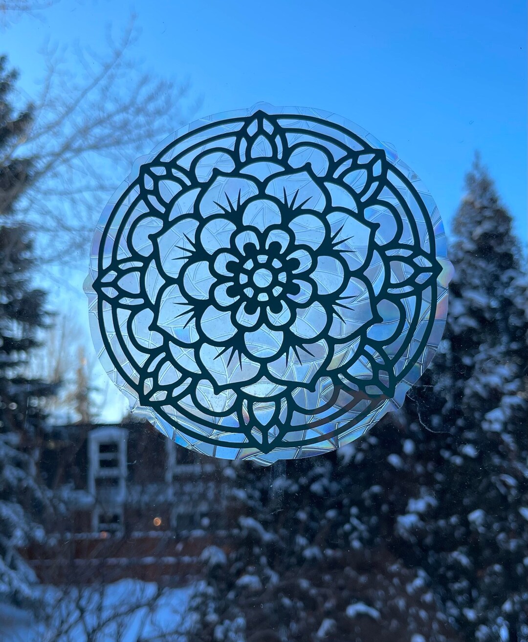 Mandala Suncatcher - Window Decal, Sticker, Rainbows, Prism, Hippie ...