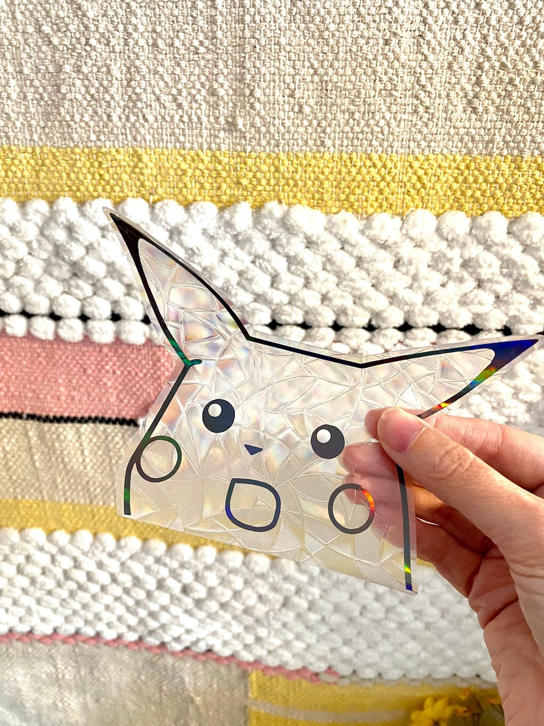 Pikachu Meme Suncatcher - Window Cling, Rainbow Maker, Reusable ...