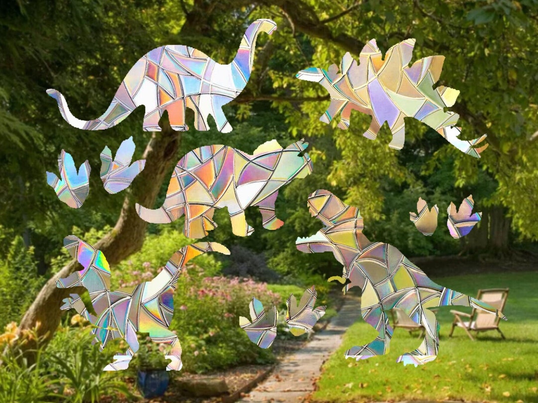 Dinosaur Suncatcher Pack - Window Cling, Rainbow Maker, Reusable ...