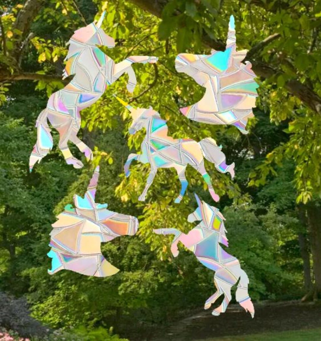 Unicorn Suncatcher Pack - Window Cling, Rainbow Maker, Reusable ...