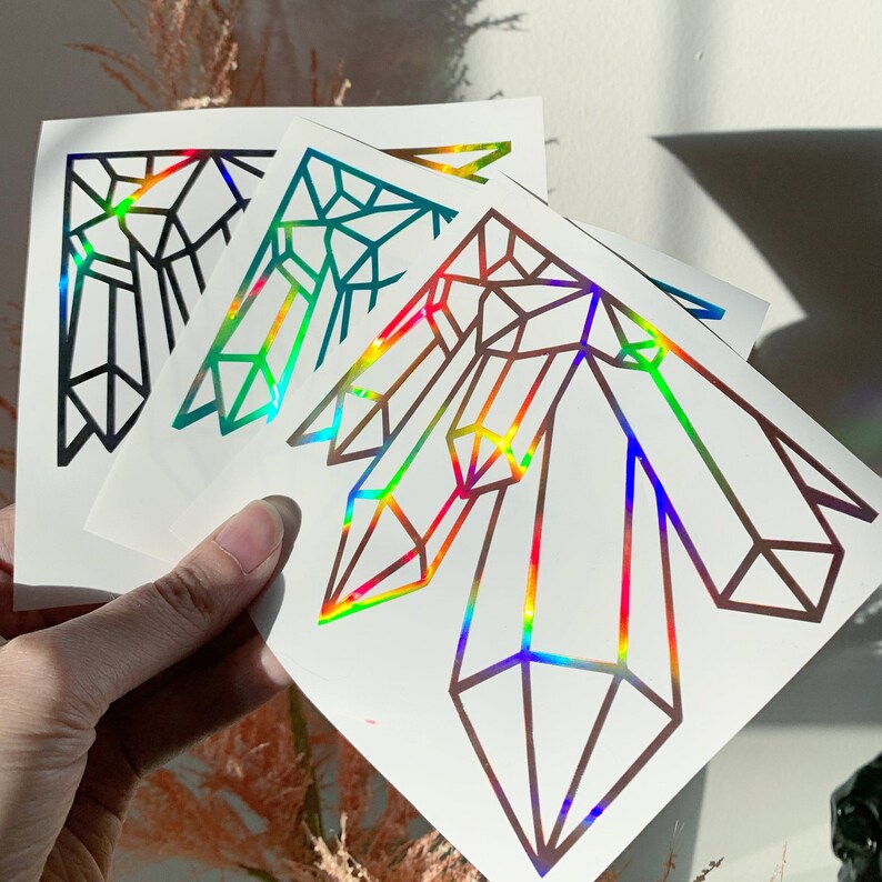 Rainbow Crystal Corner Suncatcher Window Decal Sticker - Etsy