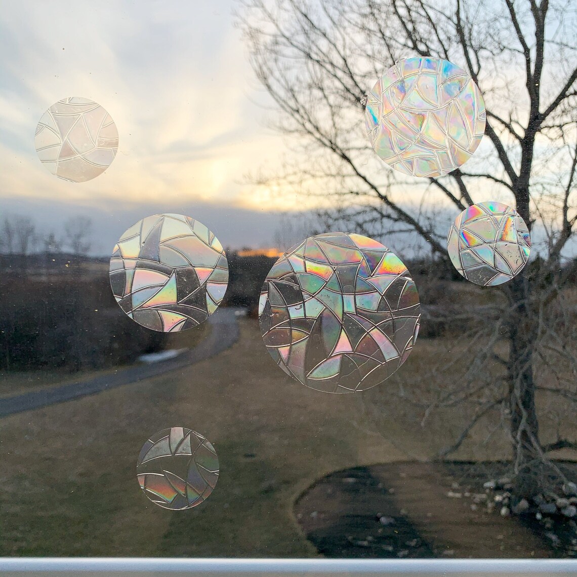 Circle Suncatcher Pack Window Decal Sticker Rainbows - Etsy
