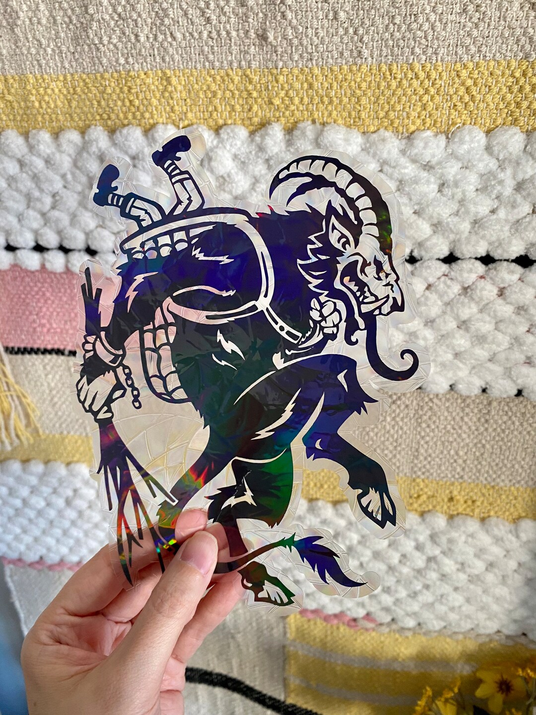 Krampus Suncatcher Window Decal, Sticker, Rainbows, Prism, Christmas ...