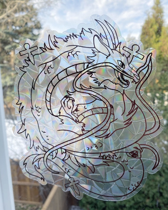 Dragon Suncatcher Window Decal Sticker Rainbows Prism - Etsy
