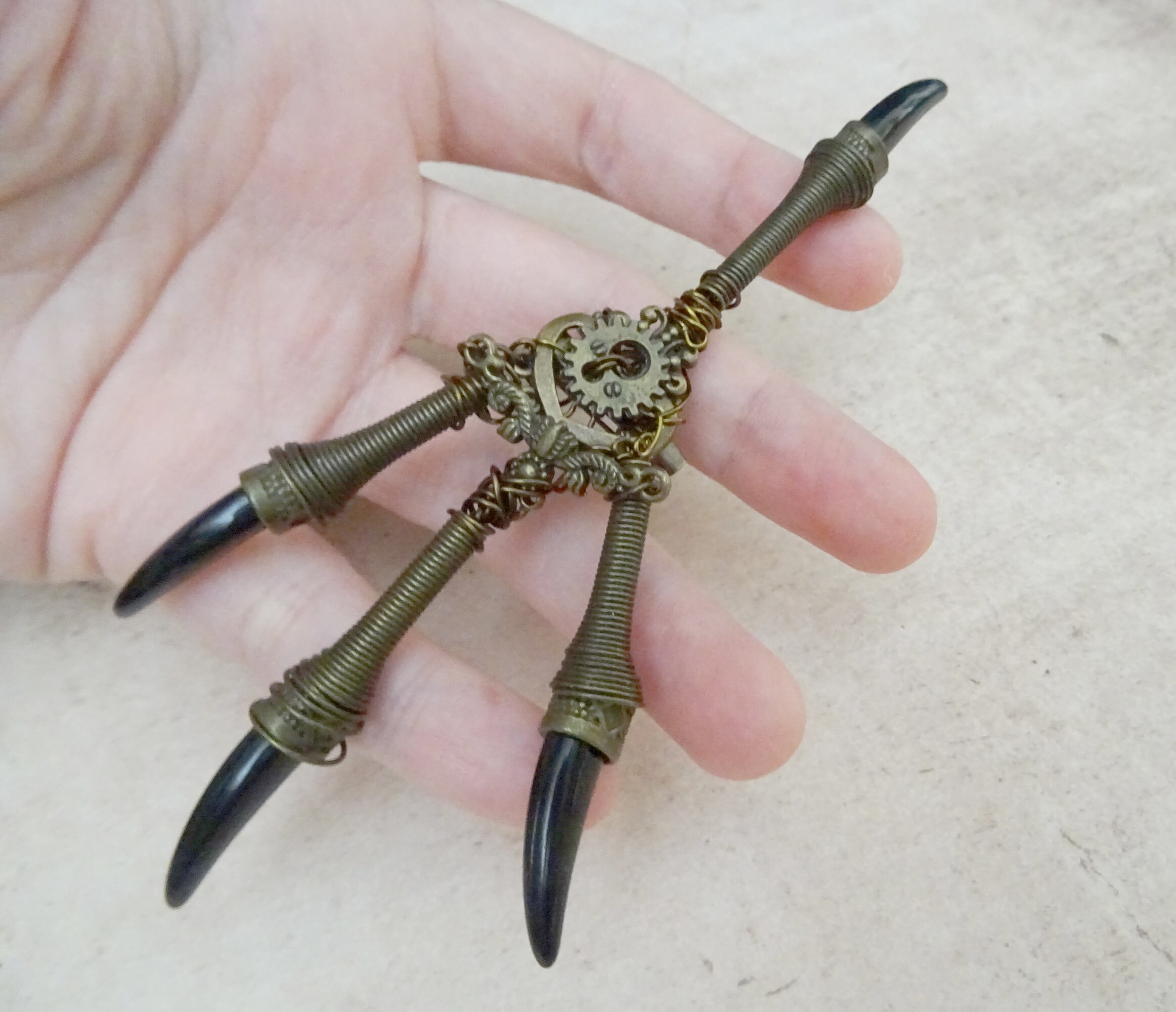 Steampunk Raven Claw Brooch, Claw, Claws - Etsy